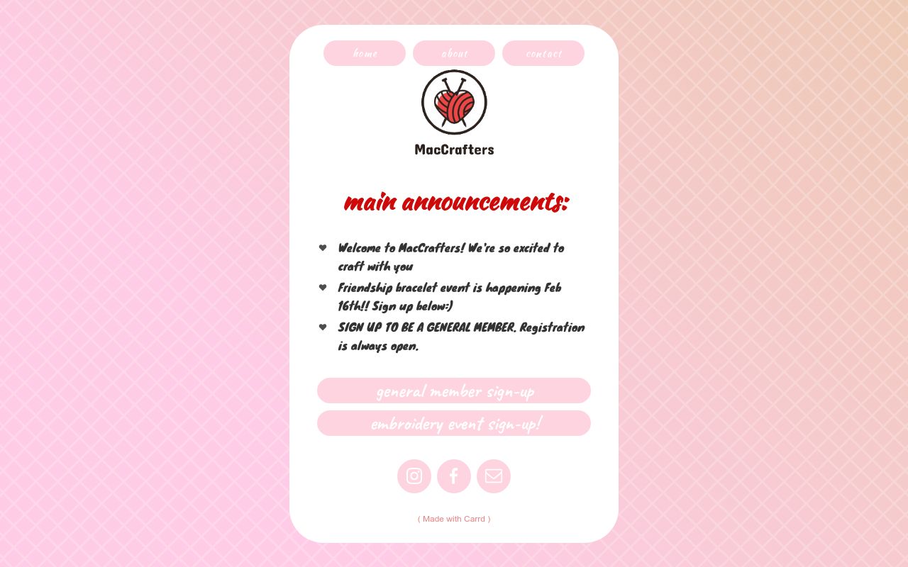 MacCrafters Home Page